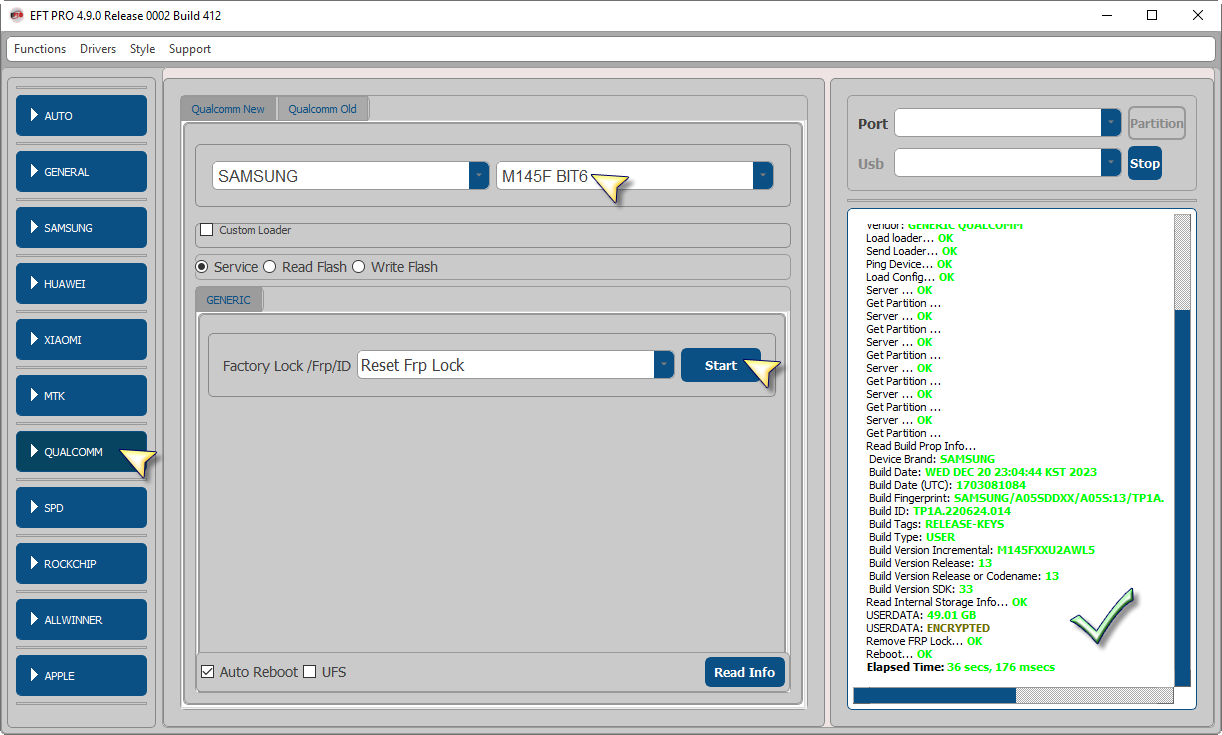 Samsung M14 (SM-M145F) Reset FRP EFT Pro - GSM-Forum