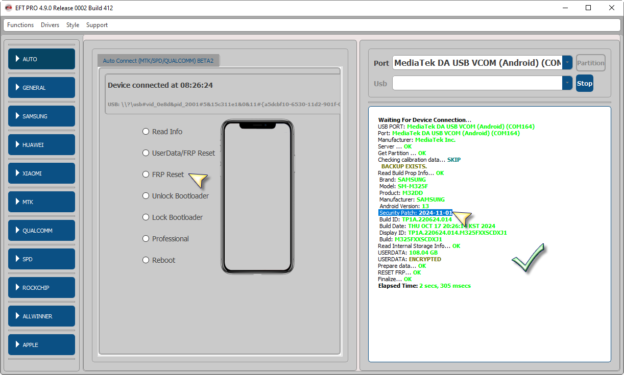 Samsung M32 SM-M325F FRP Reset-TestPoint EFT Pro - GSM-Forum