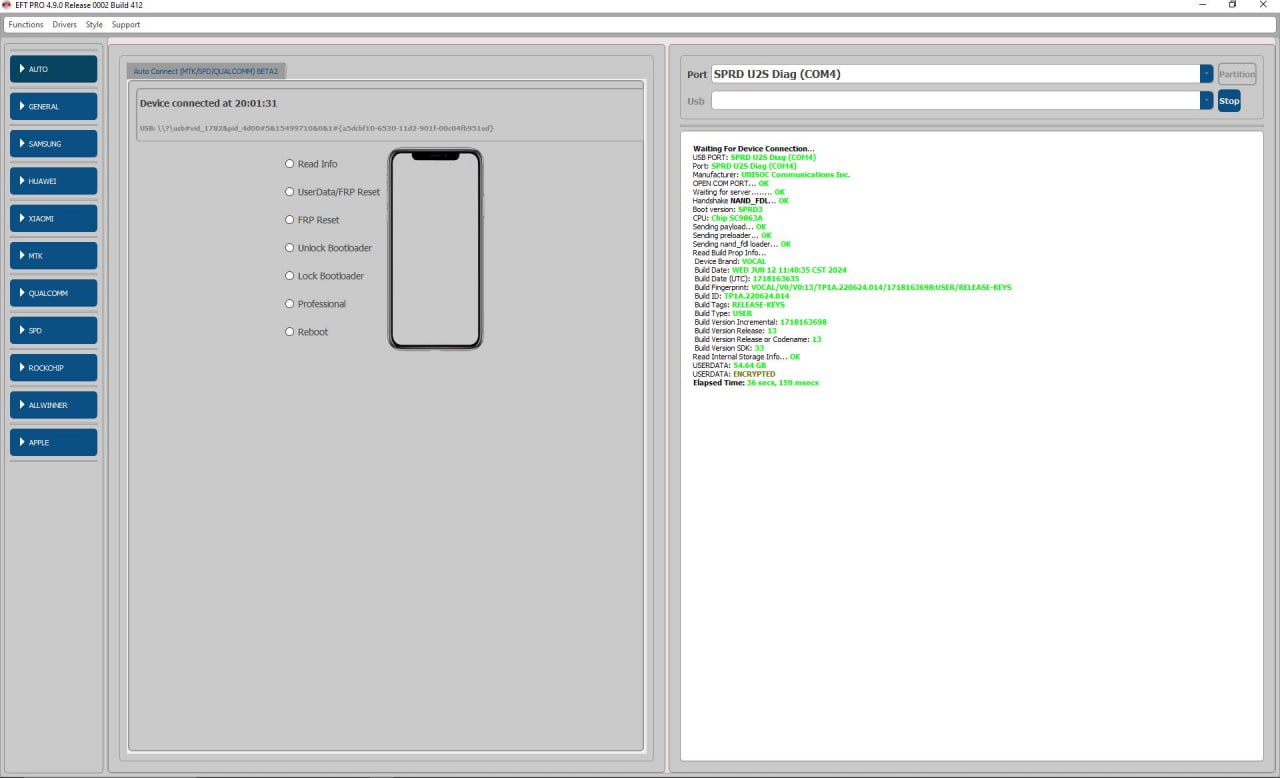 VOCAL-V0 PHONE Reset FRP AUTO EFT Pro - GSM-Forum