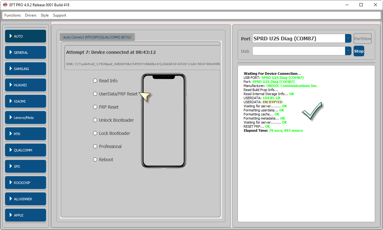 Realme C61 RMX3933 UserData/FRP Reset - AUTO EFT Pro - GSM-Forum